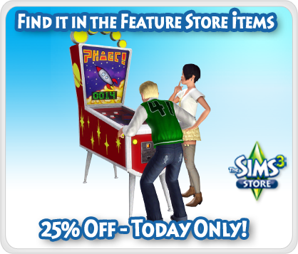 Sims 3 Store: Atomic Jack Pinball Machine Sale | SimsVIP