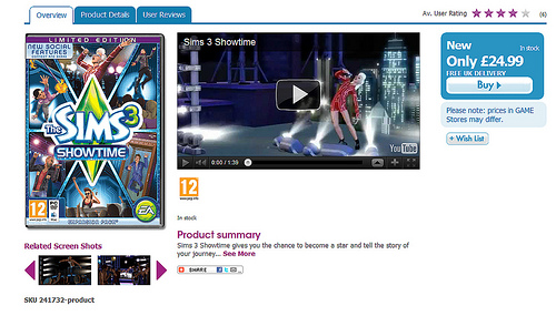 GAME - Purchase The Sims 3 Showtime LE | SimsVIP