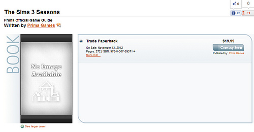 The Sims 3 Seasons Prima Guide Listed | SimsVIP