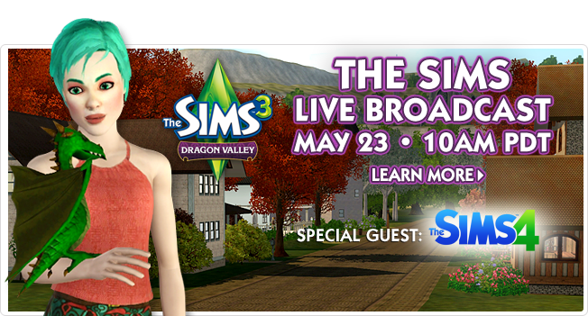 Reminder The Sims Live Broadcast 5 23 13 Simsvip