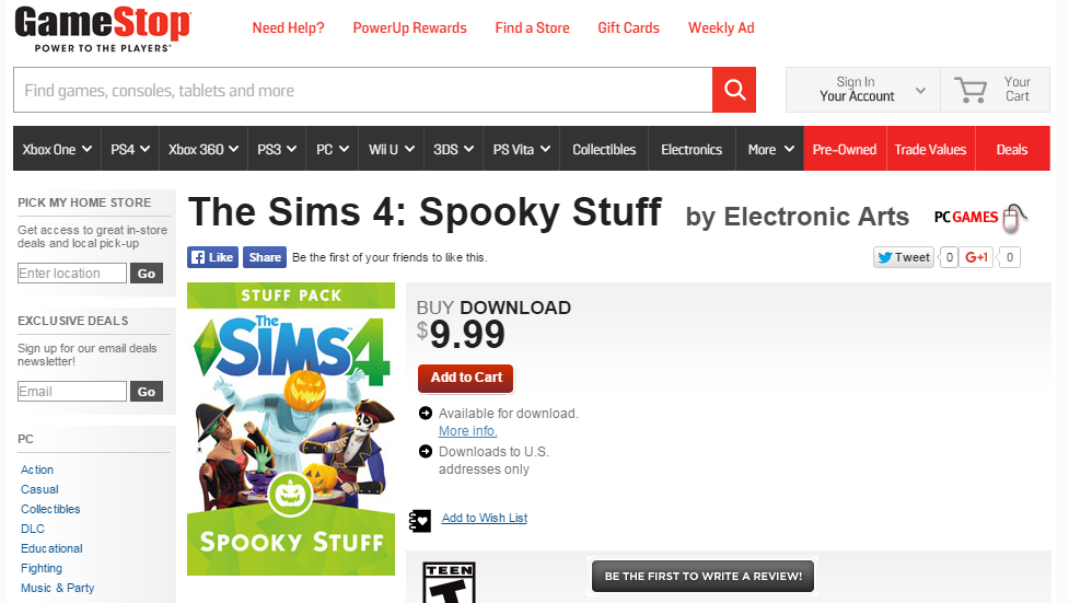 Purchase The Sims 4 Spooky Stuff at Gamestop | SimsVIP