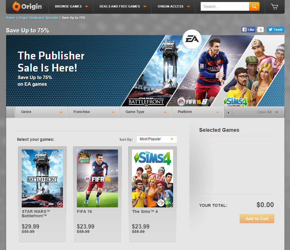 Origin Sale: Save Up To 75% Storewide | SimsVIP