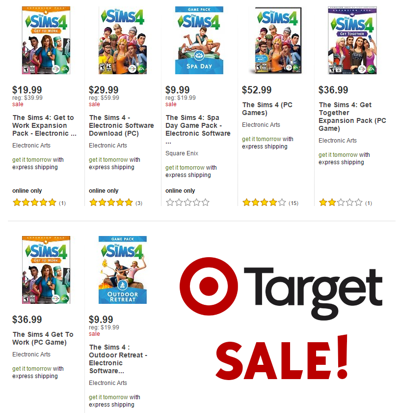 Target Sale: The Sims 4 Game Packs and Expansion Packs Discounted by 50 ...