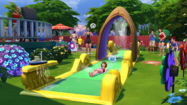 Community Blog: Check out the Lawn Water Slide in The Sims 4 Backyard ...