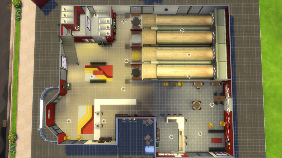 The Sims 4 Bowling Night Stuff: Building Ideas | SimsVIP