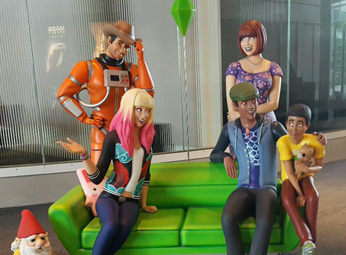Maxis Adds Real Life Sims Display to the EA Lobby | SimsVIP