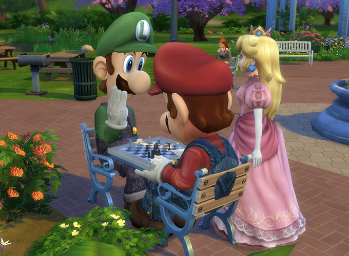 The Sims 4: Play as Mario, Luigi, Princess Peach, Goomba & King Boo ...