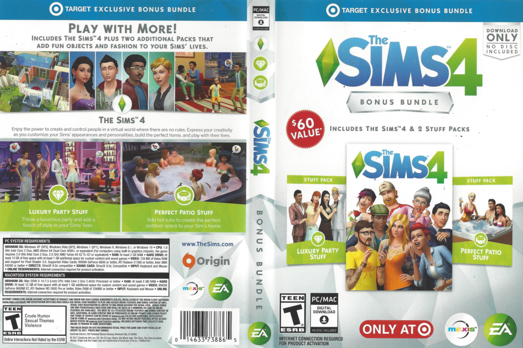 The Sims 4 Bonus Bundle (Base Game, Luxury Party, Perfect Patio) | SimsVIP