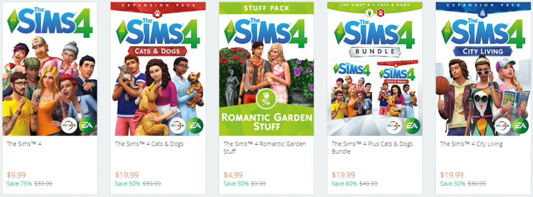 Origin Sale: Save Up To 75% on Select Sims 4 Titles | SimsVIP