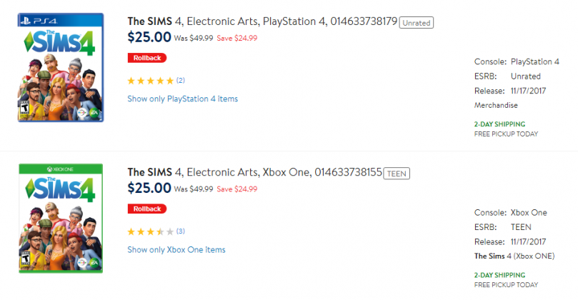 Walmart Sale: Buy The Sims 4 Base Game For $25 (Consoles) | SimsVIP