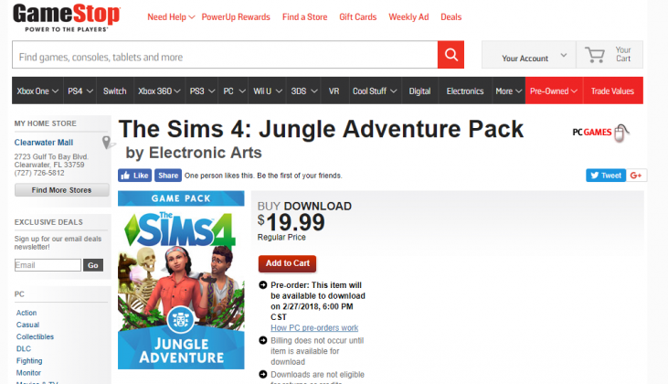 Pre-Order The Sims 4 Jungle Adventure at Gamestop | SimsVIP