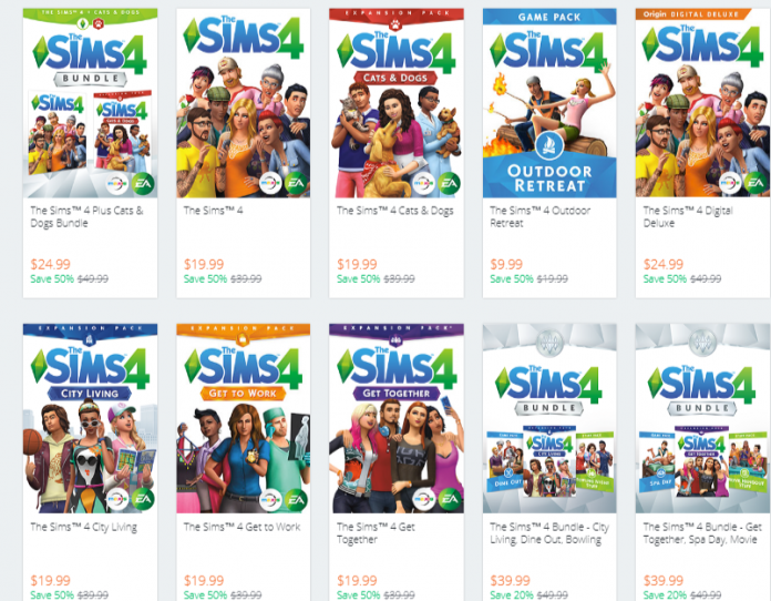 Origin Sale: Save Up To 50% on Select Sims 4 Titles | SimsVIP