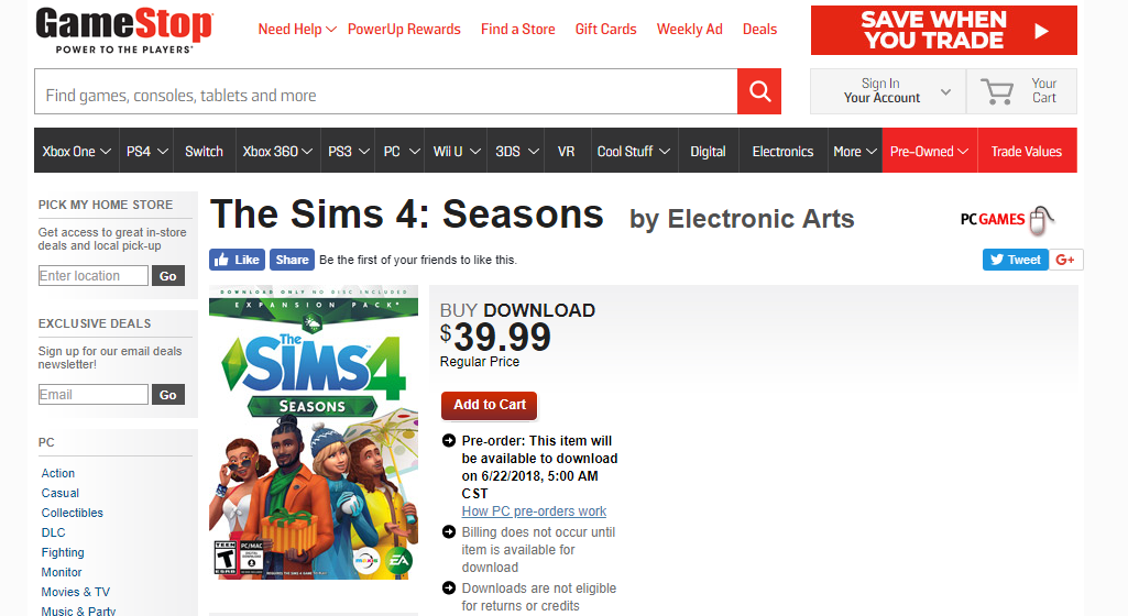 Pre-Order The Sims 4 Seasons at Target, Best Buy, and Gamestop | SimsVIP
