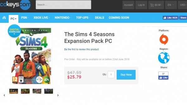 Pre-Order The Sims 4 Seasons Expansion Pack at CDKeys for $25 | SimsVIP