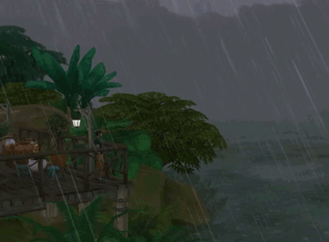 The Sims 4 Seasons: Selvadoradian Thunderstorms (GIF + Video) | SimsVIP
