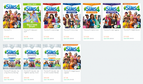 Origin Sale: Save up to 60% on Select Sims 4 Titles | SimsVIP