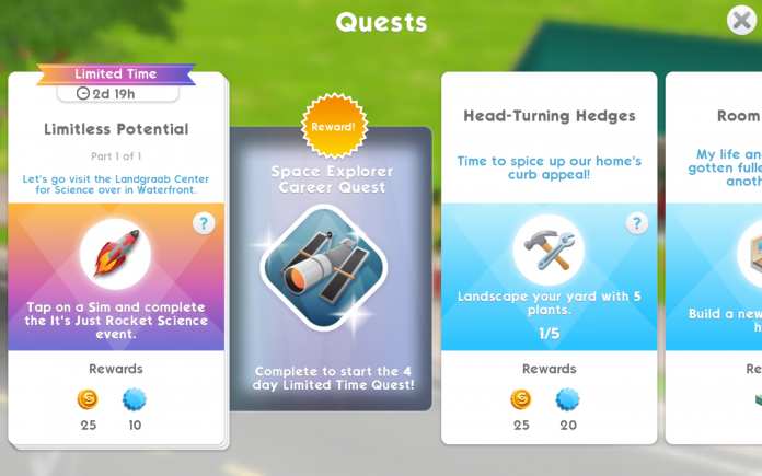 How To Complete the "Advanced" Space Explorer Quest in The Sims Mobile ...