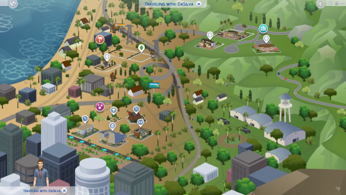 The Sims 4 Get Famous: Del Sol Valley World Map, Lot Sizes, and Icon ...
