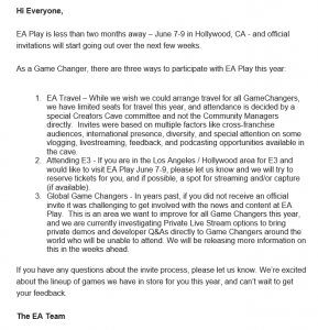 EA Game Changers To Receive Invites Soon for "EA Play" | SimsVIP