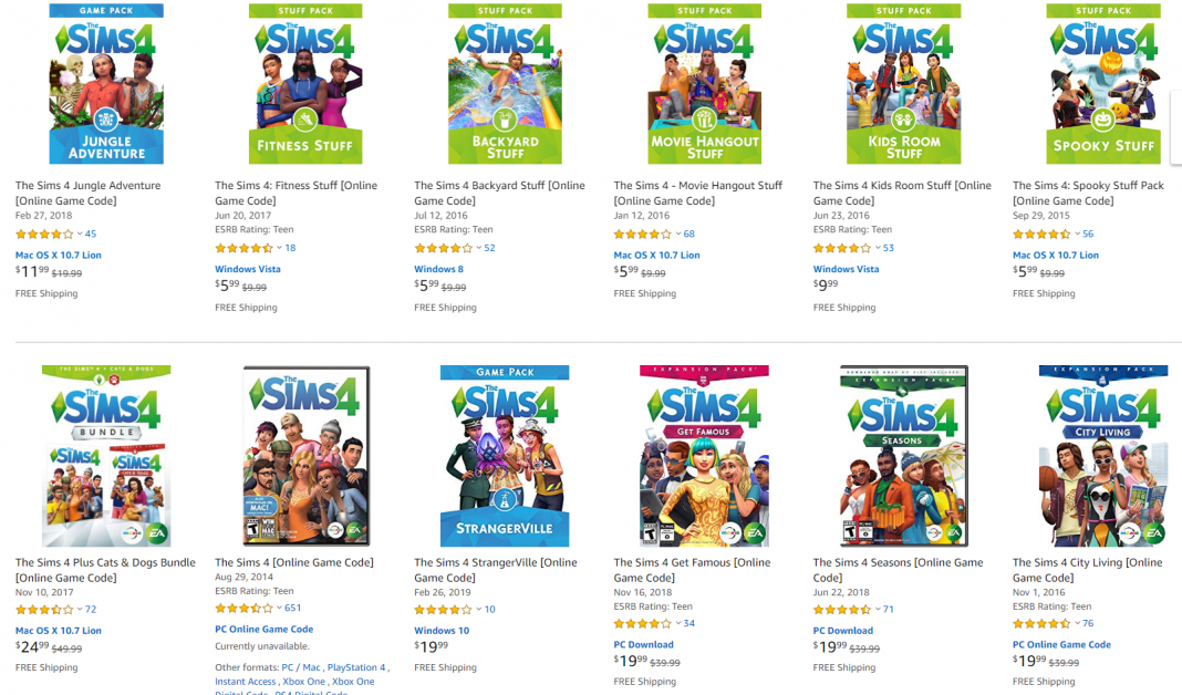 Amazon Sale: Save 50% on Select Sims 4 Titles | SimsVIP