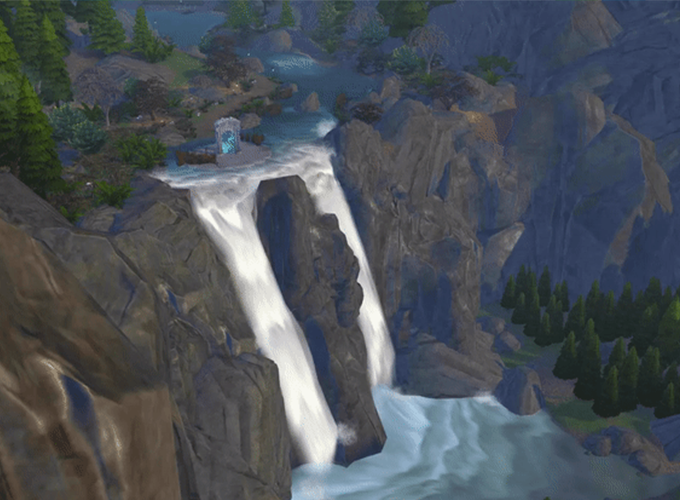 The Sims 4 Realm of Magic: Another Waterfall GIF | SimsVIP
