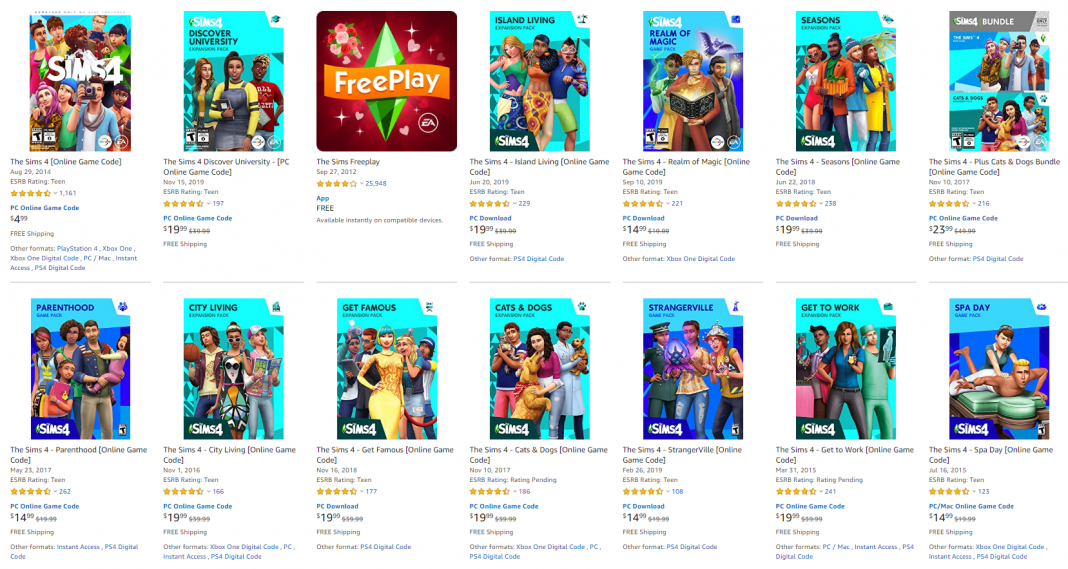 Amazon Sale: Save Up To 50% on Select Sims 4 Titles | SimsVIP