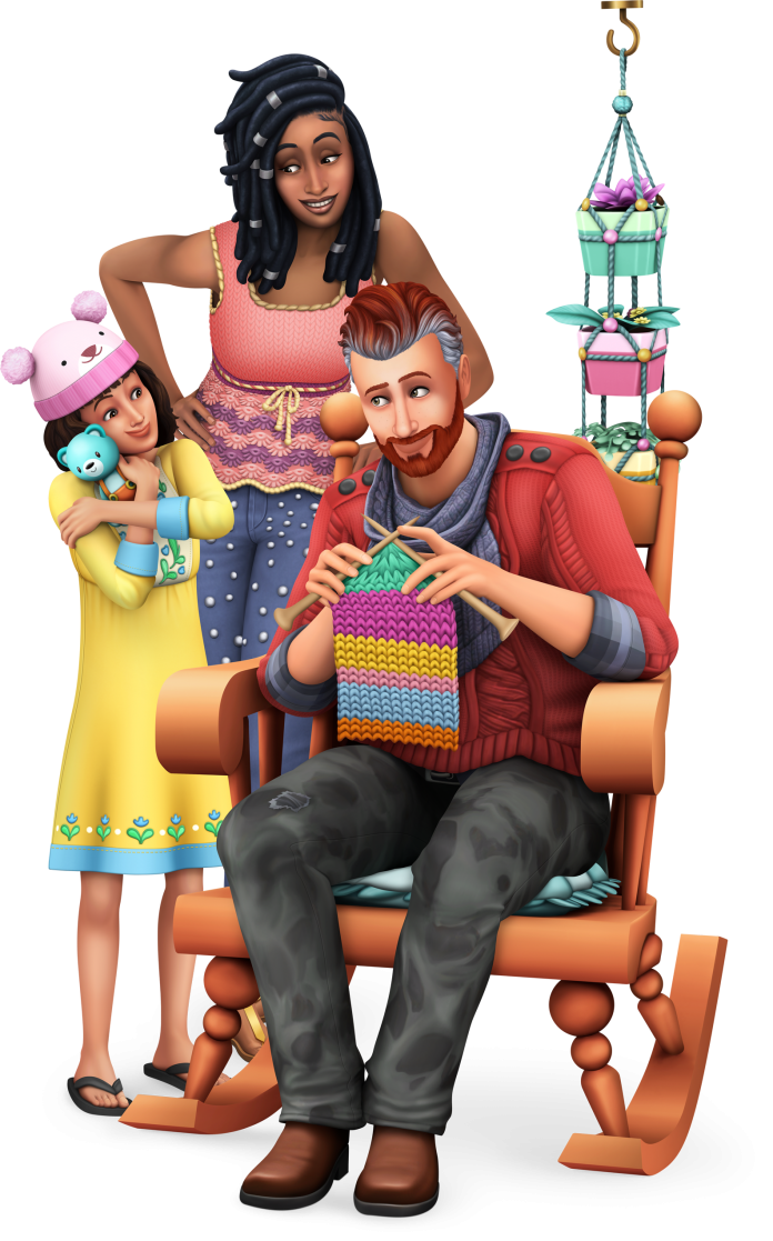 The Sims 4 Nifty Knitting: Official Logo, Box Art, Icon and Renders ...
