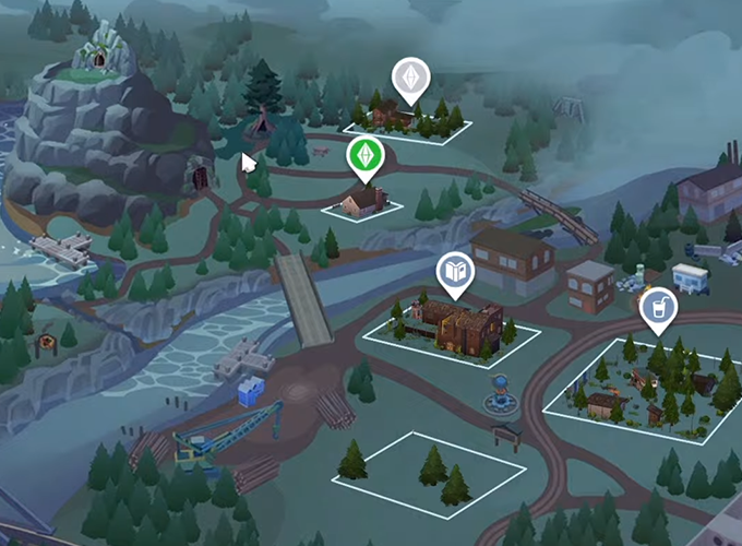 The Sims 4 Werewolves Game Pack: First Look at the World Map and Icon | SimsVIP